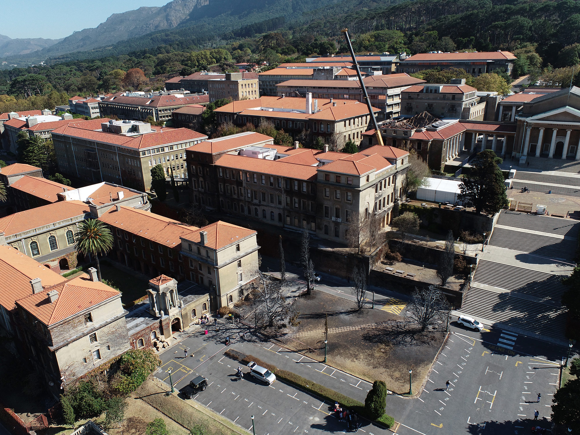 Drones used to assess UCT fire damage | UCT News