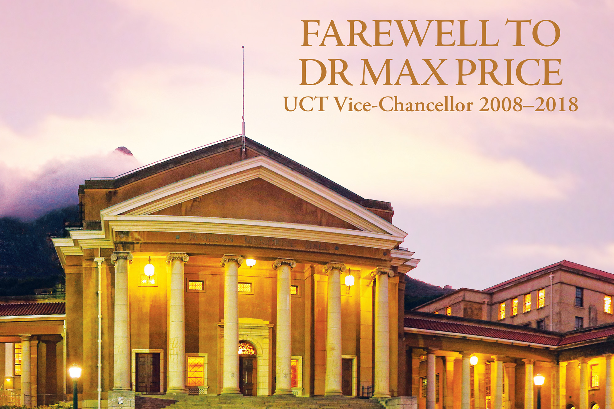 Dr Max Price: UCT Vice-Chancellor 2008–2018 | UCT News